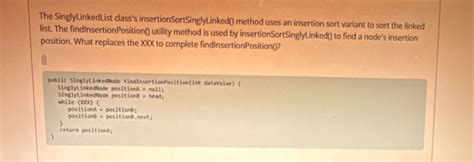Solved The Singlylinkedlist Classs