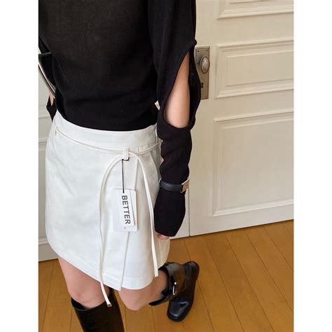 유리 랩스타일 미니 스커트 앨리앤유