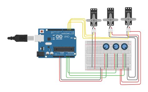 Circuit Design Controle Servo Com Potenciometro Tinkercad