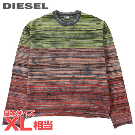 【楽天市場】 Diesel ディーゼル メンズ ワンポイント刺繍ロゴパッチ クルーネック 長袖ニットセーター【k Provo】【サイズl】【1