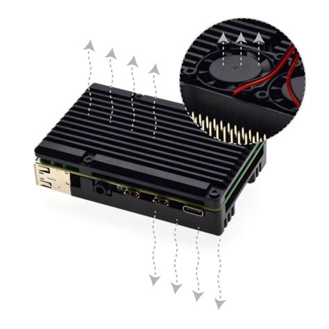 Aluminum Alloy Armor Case W Dual Cooling Fan And Heatsink For Raspberry