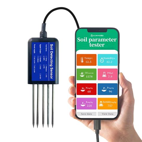 Soil 8 In 1 Online Monitoring Type C Soil Moisture Temperature Ec Ph