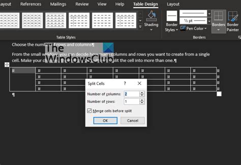 Comment Fusionner Et Diviser Des Cellules Dans Un Tableau Dans Microsoft Word Moyens Io
