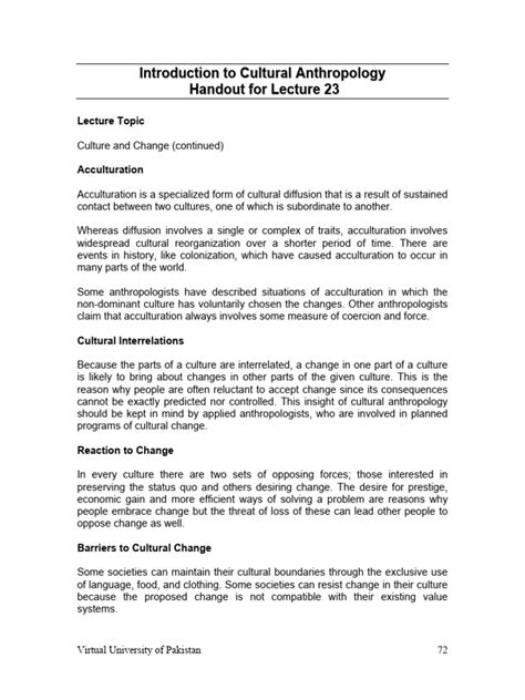 Handout 23 Pdf Anthropology Cultural Anthropology