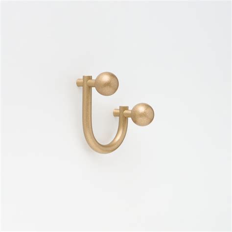 Sphere Hook Tumbled Brass 100mm Lo And Co Lo And Co
