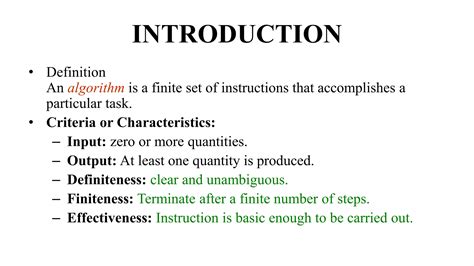 introduction characteristics properties pseudo code conventions