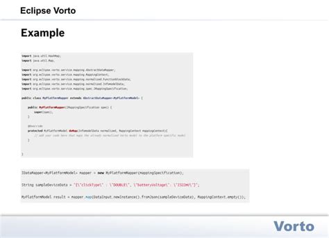 Eclipse Vorto Device Payload Mapping Ppt