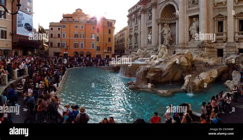 Italy Rome Fontana Fountain Trevi Stock Photo Alamy