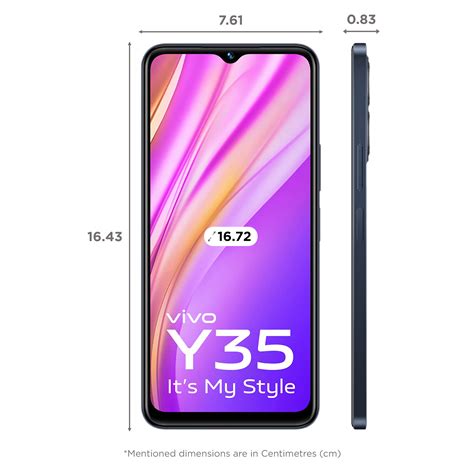 Buy Vivo Y Gb Ram Gb Agate Black Online Croma