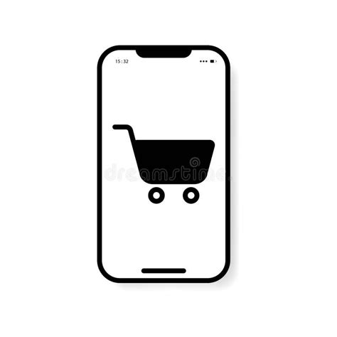 E Commerce Icon Vector Online Shopping Symbol Linear Style Sign For