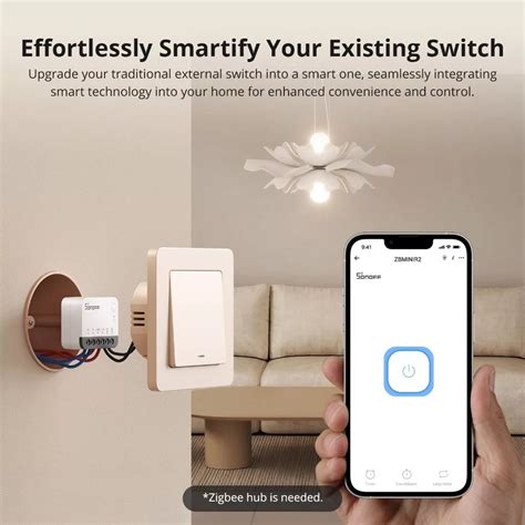 Sonoff Zigbee Mini Extreme ZBMINIR2 Smart Switch Smart Home Wifi Wireless 2 Way Relay With
