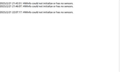 hwinfo could not initialize or has no sensors · issue 34 · rem0o
