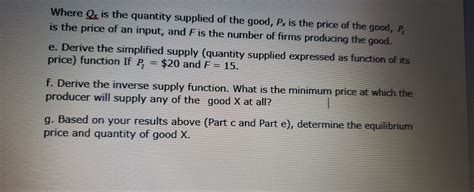 Solved 5 Consider That The General Demand Function For A