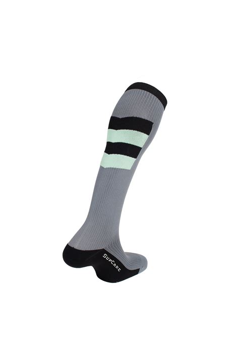 Compression Stockings For Sports Class 2 Grey And Pastel Green