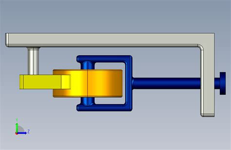 凸轮从动件加弹簧 Proe 模型图纸下载 懒石网