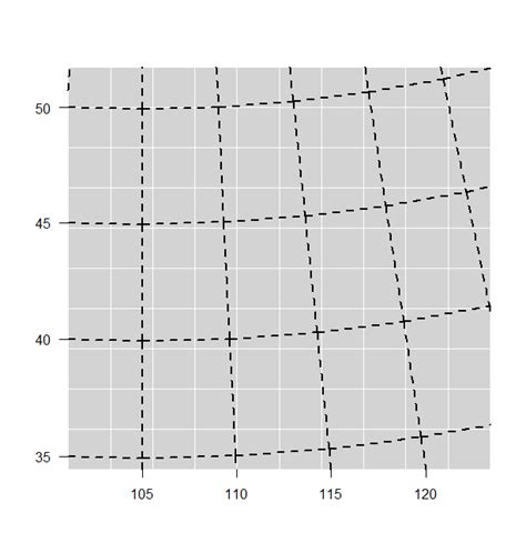 R How To Find Coordinates Of The Longitudelatitude Grid Line