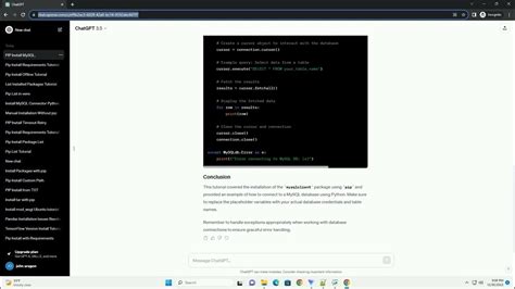 pip install mysql db youtube
