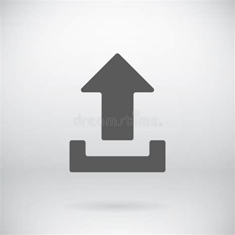 Flat Download Upload Icon Vector Load Symbol Stock Vector