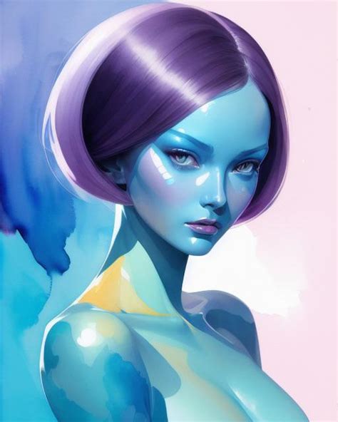 Blue Girl By Starryai Rstarryai