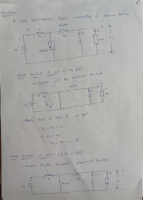[solved] For A Non Synchronous Ccm Boost Converter Where The Boost Diode Has Course Hero