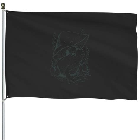Cute Cottagecore Frog And Mushrooms Aesthetic Drawing House Flags Sold