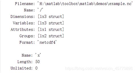 Matlab之netcdf格式文件读取方法ncreadatt Csdn博客