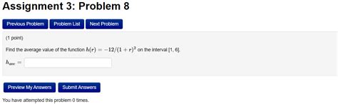 solved 1 ﻿point find the average value of the function