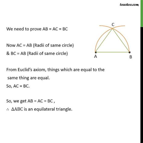 Example Prove That An Equilateral Triangle Can Be Constructed On