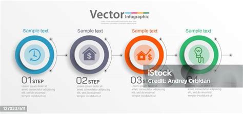 4가지 옵션 워크플로 프로세스 차트가 있는 벡터 인포그래픽 템플릿 개념에 대한 스톡 벡터 아트 및 기타 이미지 개념 그래프 다이어그램 Istock