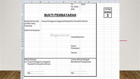 form kwitansi blog tutorial microsoft excel