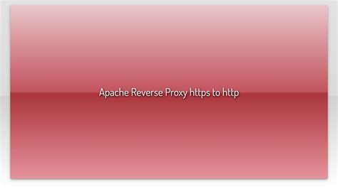 Apache Reverse Proxy To Youtube