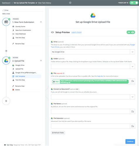 Upload To Google Drive Via WordPress Forms