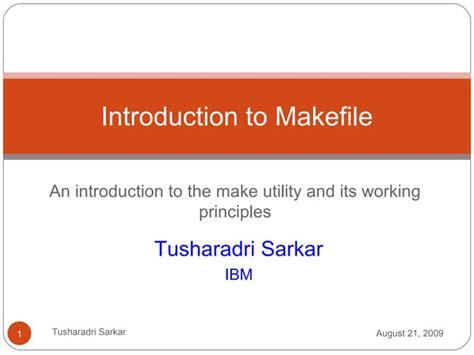 Introduction To Makefile Ppt Programming Languages Computing