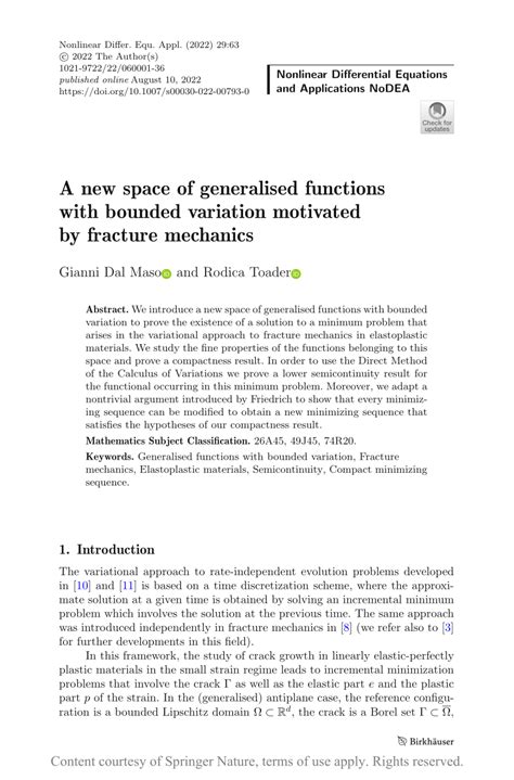 Pdf A New Space Of Generalised Functions With Bounded Variation