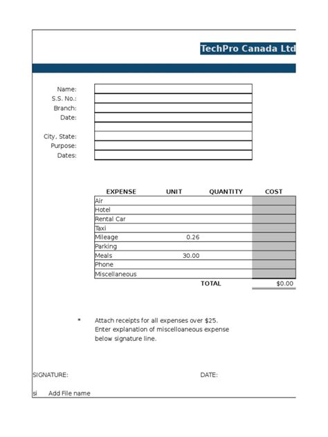 Expense Voucher Template Pdf
