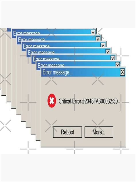Windows Error Critical Error 401 Error Computer Error Sticker For