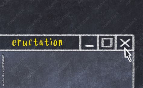 Concept Of Dealing With Problem Chalk Drawing Of Closing Browser Window With Caption Eructation
