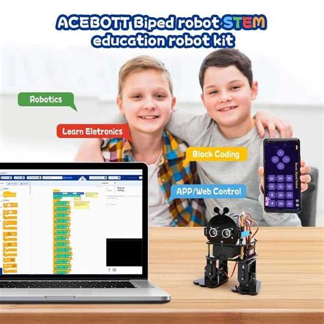 Bionic Acebott Biped Robot Kit For Arduino Esp32 Diy Dancing Electronic