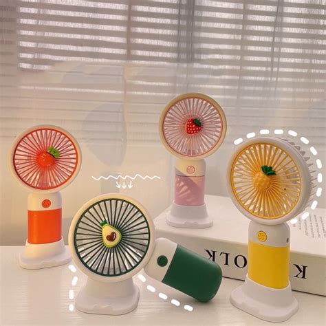 พัดลมพกพา พัดลม Usb ชาร์จแบบพกพา พัดลมขนาดเล็ก พัดลมมือถือ สีพาสเทล