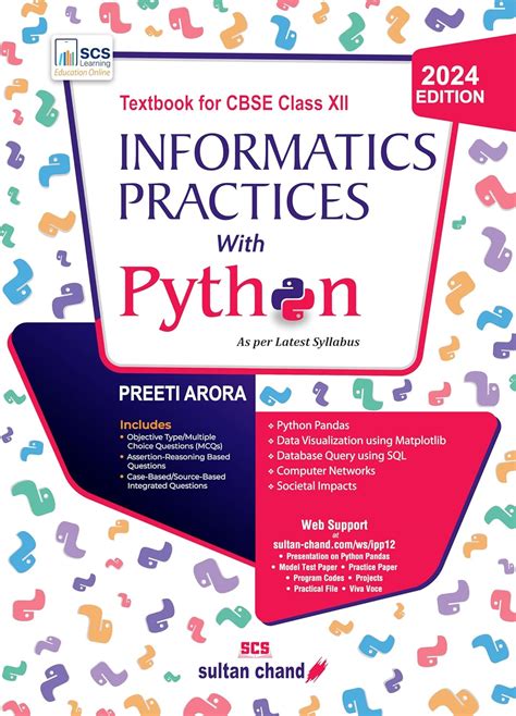 Buy Informatics Practices With Python Textbook For Cbse Class 12 2024 25