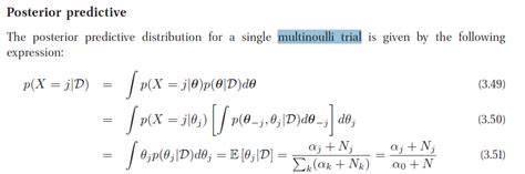 Self Study Posterior Predictive Distribution Dirichlet Multinomial Model Cross Validated