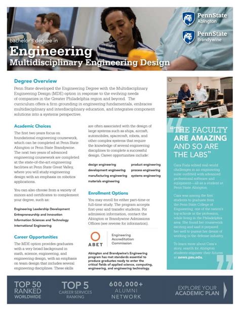 Multidisciplinary Engineering Design B S Engineering