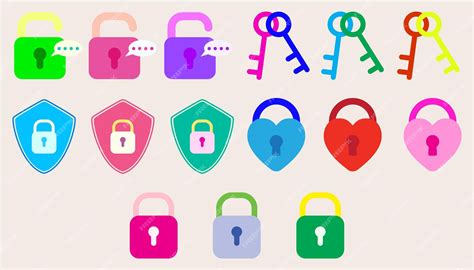 Premium Vector Collection Padlock Data Protection Safety Encryption