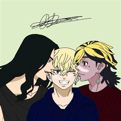 Bajikazufuyu Fanart Baji X Kazutora X Chifuyu Fanart Tokyo Revengers Fanart Fan Art Anime Tokyo