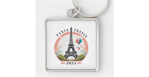 Paris France 2024 Keychains Paris France 2024 Keychain Zazzle