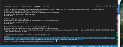 docker can t connect to internet connection reset by peer error