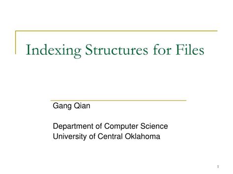 Ppt Indexing Structures For Files Powerpoint Presentation Free