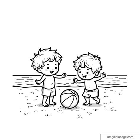 Dibujos Para Colorear De Playa Para Niños En Edad Preescolar Dibujos