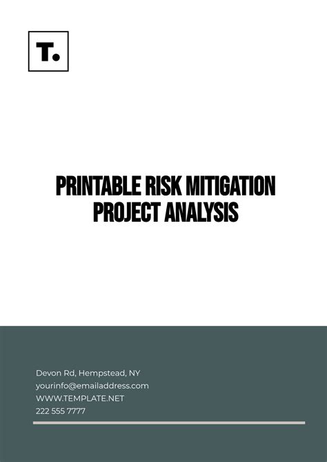 Free Mitigation Templates And Examples Edit Online And Download