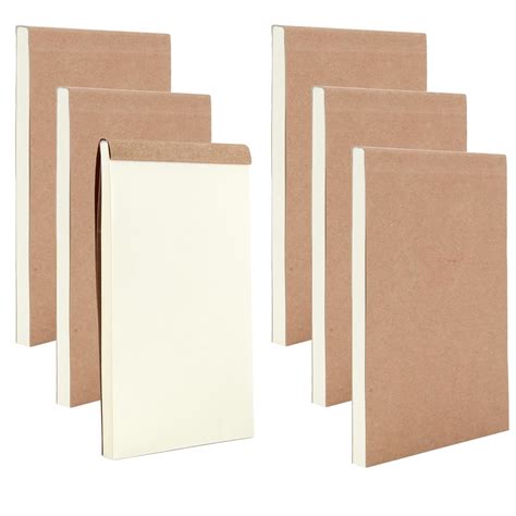 Blank Notepads 6 Pack 70 X 145mm Small Note Pads Pocket Size Plain Paper Notebook A7 Mini Memo